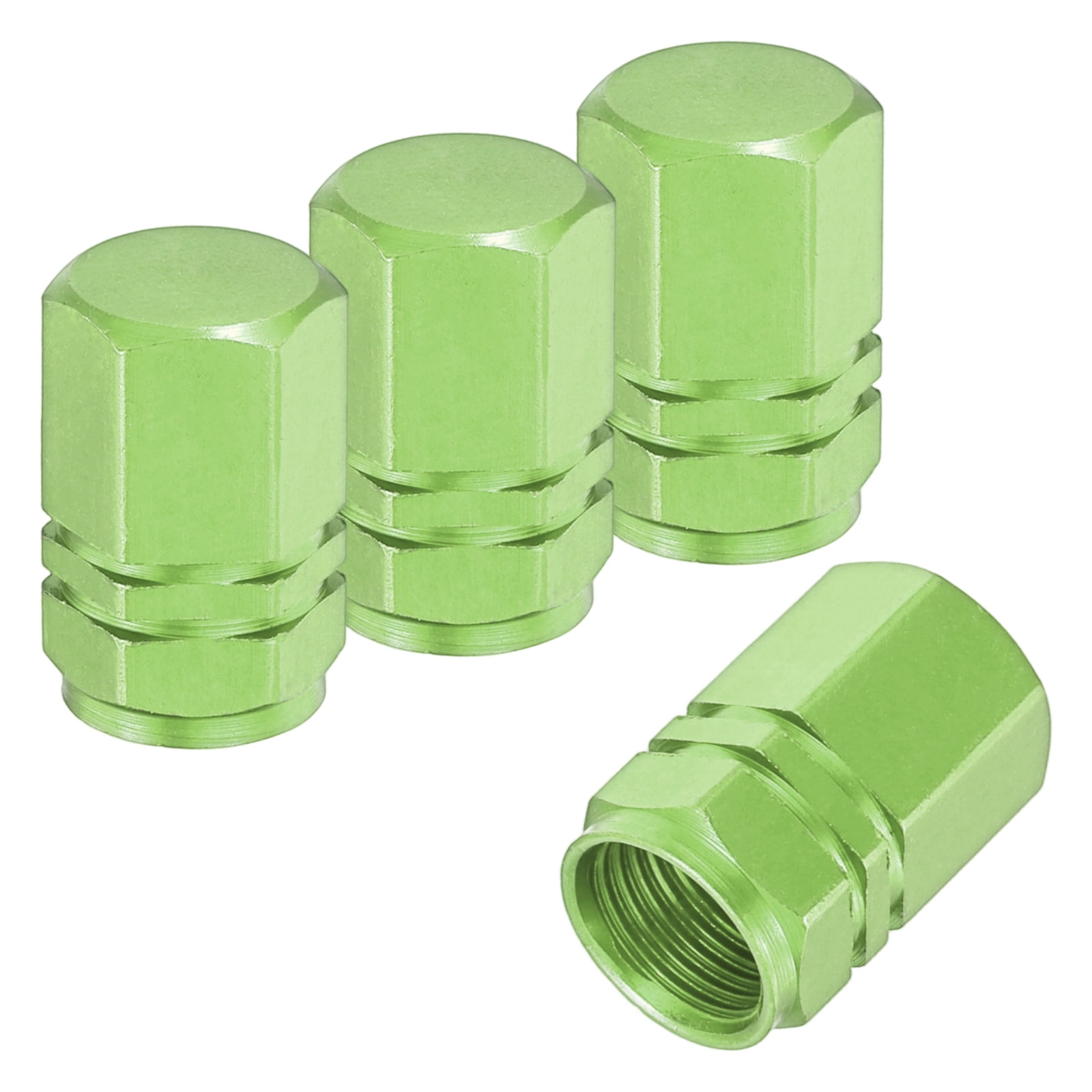 4Pcs Hexagonal Tire Air Valve Stem Cap Car Wheel Pressure Caps, Green ...
