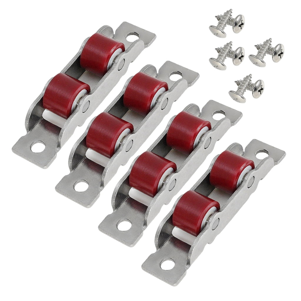 4Pcs Home Garden Door Sliding Roller Door Hardware Pulley Sliding Door ...