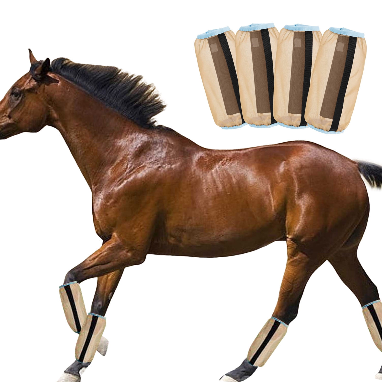 4Pcs Horse Fly Boots Breathable Horse Leg Wraps Protectores Boots Set ...
