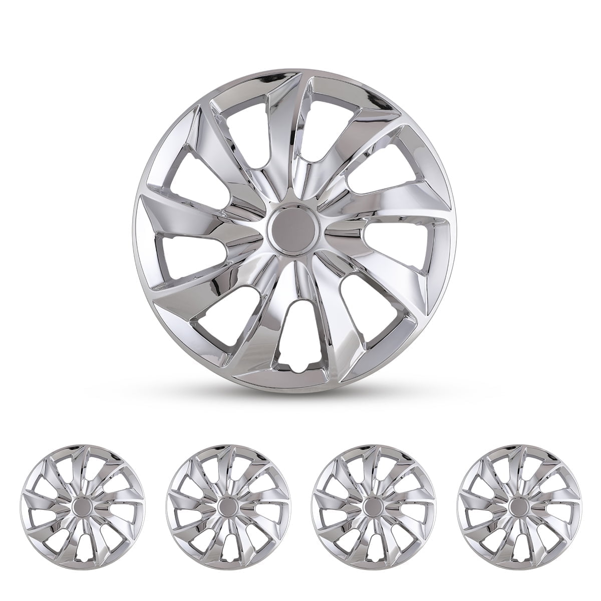 4Pcs Hubcap Wheel Cover Replacement 17" Vehicle Hub Caps Universal ...