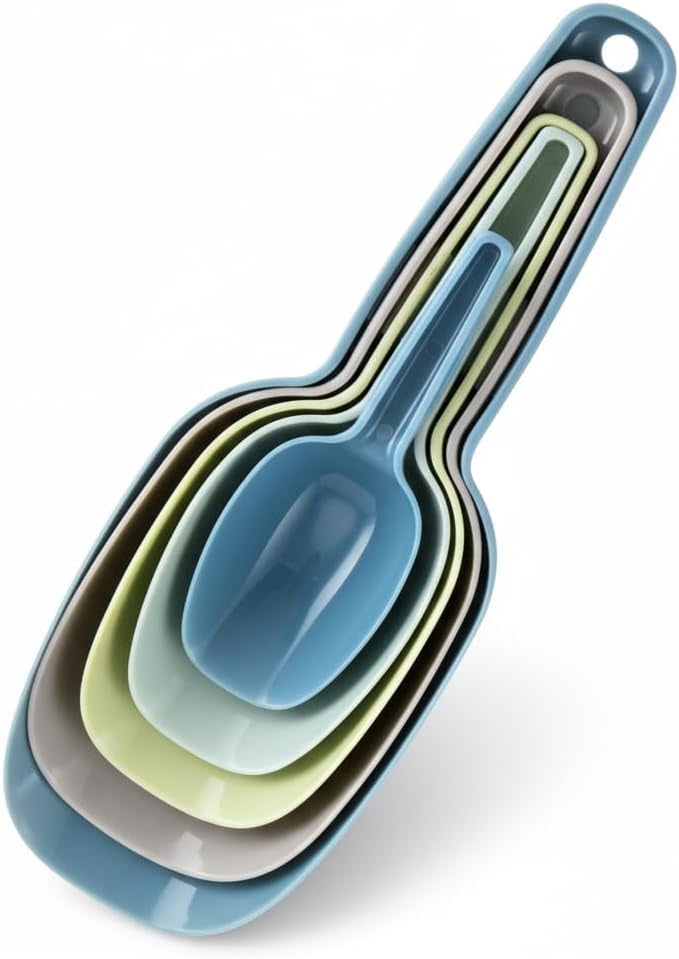 4Pcs Ice Scoop Set, Colorful Scoop for Freezer Kitchen Canisters Flour ...