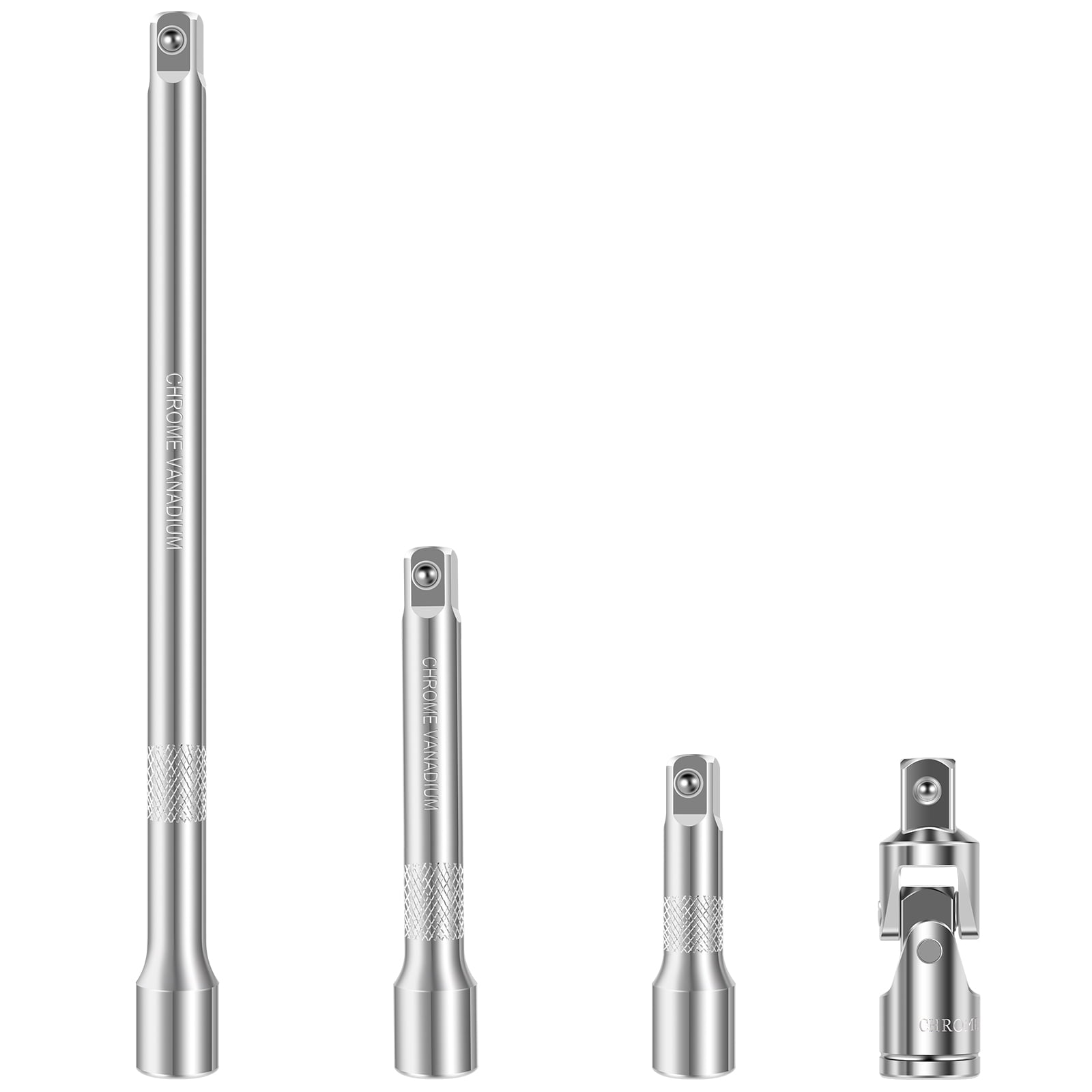 4Pcs Impact Extension Bar Set 1/2inch 3/8inch 1/4inch Chrome Vanadium ...