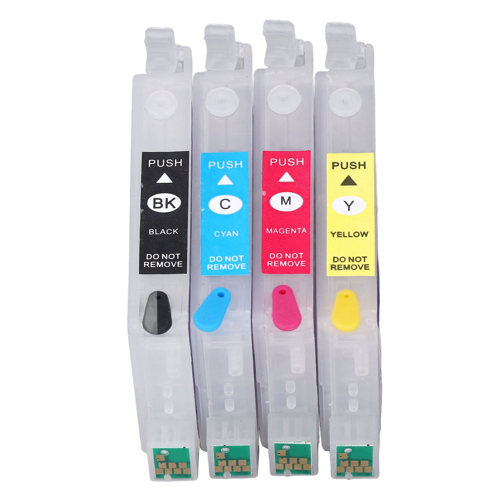 4Pcs Ink Cartridge BK C M Y 4 Colors Reusable Printer Cartridge with ...
