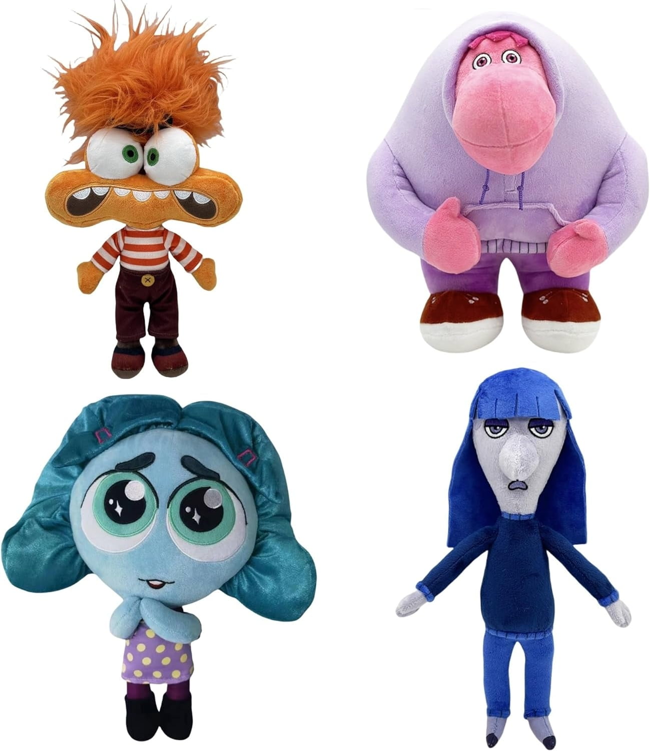 4Pcs Inside Out 2 Plush Toys Set, Soft & Huggable Inside Out Stuffed ...