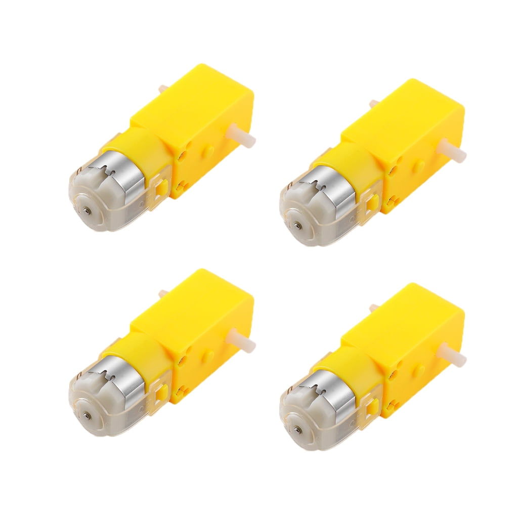 4Pcs Intelligent Car Robot Gear Motor 3V Ratio 1:48 Shaft Gear Motor ...