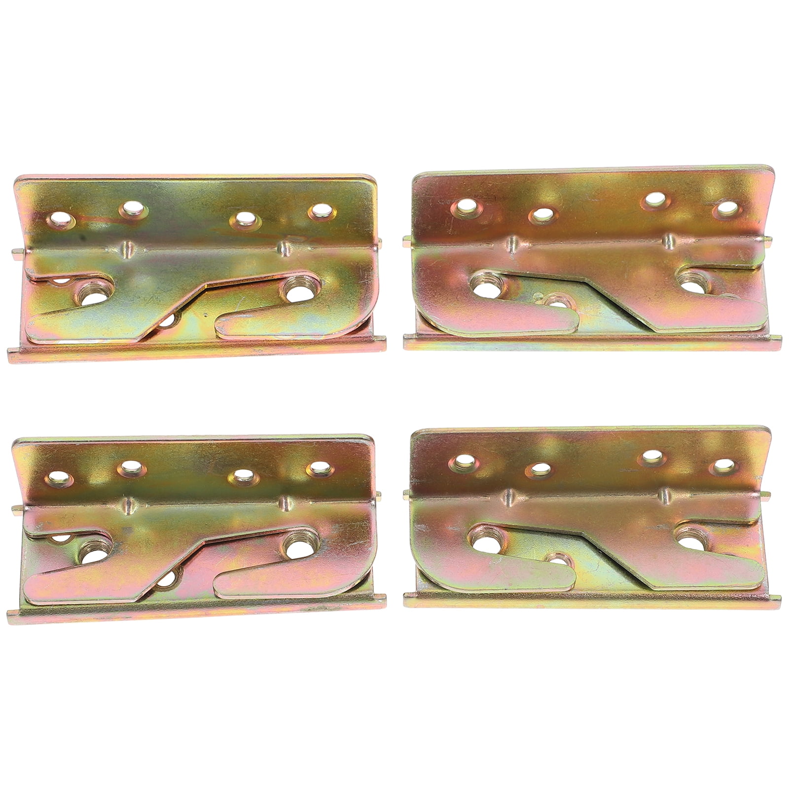 4Pcs Invisible Design American Style Bed Rail Brackets for Wooden Bed ...