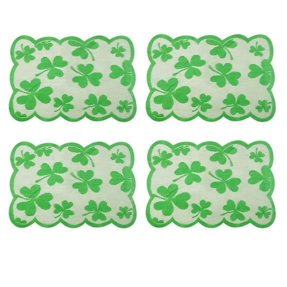 4Pcs Irish Day Table Flag St Patricks Day Decorated Placemat Set Of 4 ...