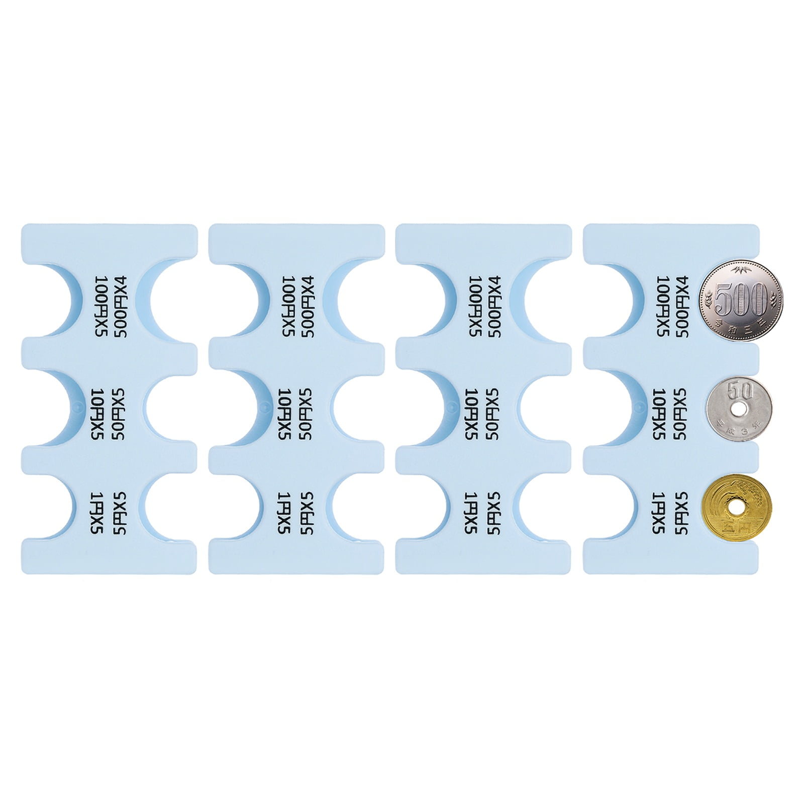 4Pcs Japanese Coin Holder, Portable JPY Coin Organiser Dispenser Coin ...