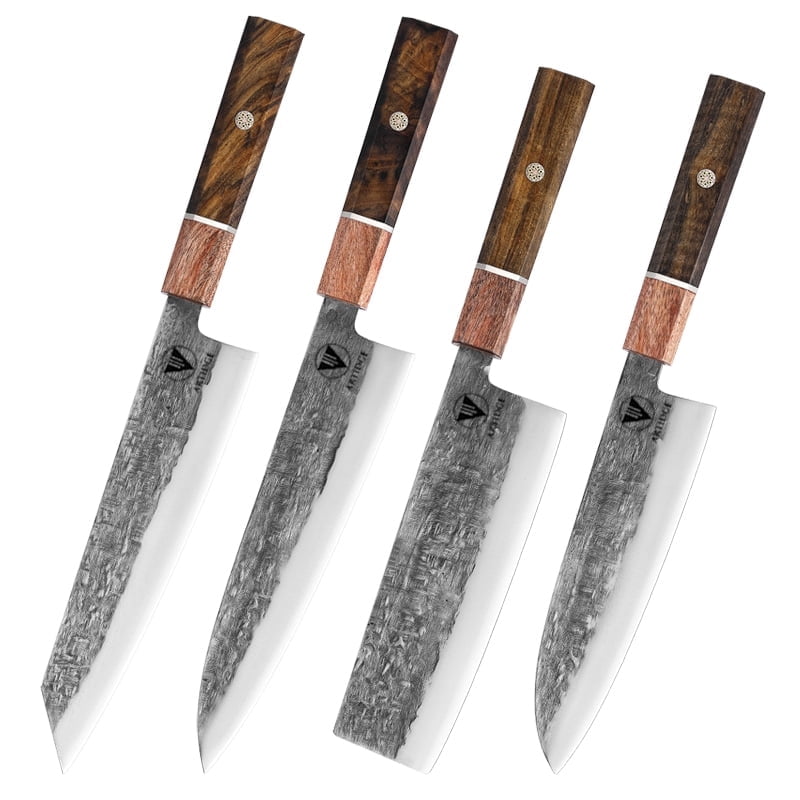 ARTIDGE Japanese Knife Set, 4Pcs - 8" Kiritsuke Chef, 8" Gyutou Chef, 7 ...