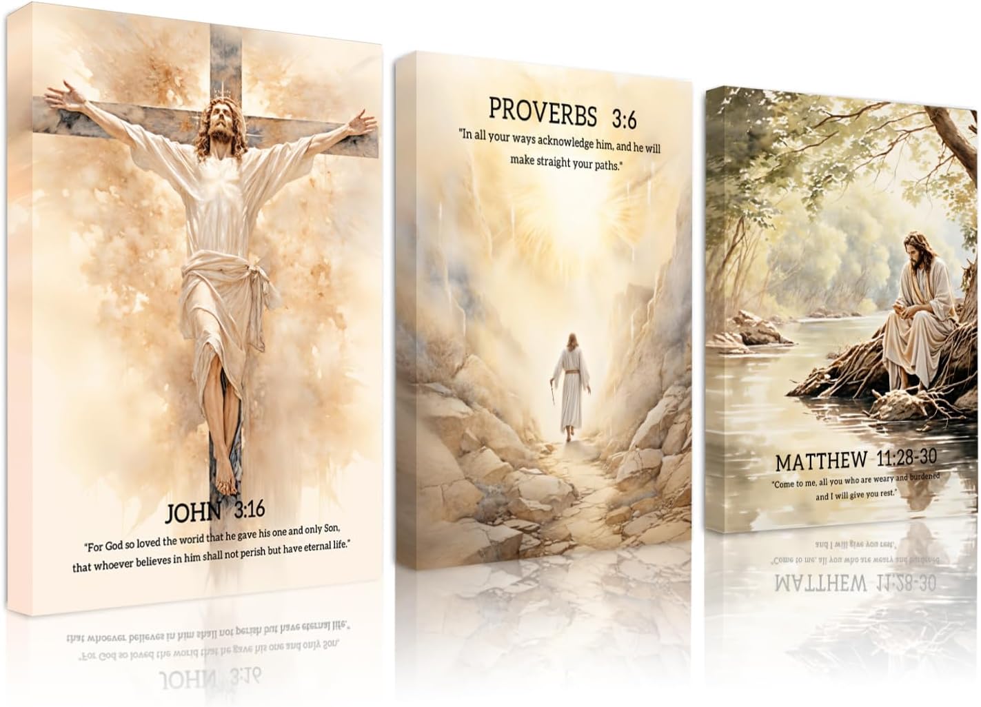 4Pcs Jesus Poster Minimalist Christian Motivational Earth Tone Verse ...