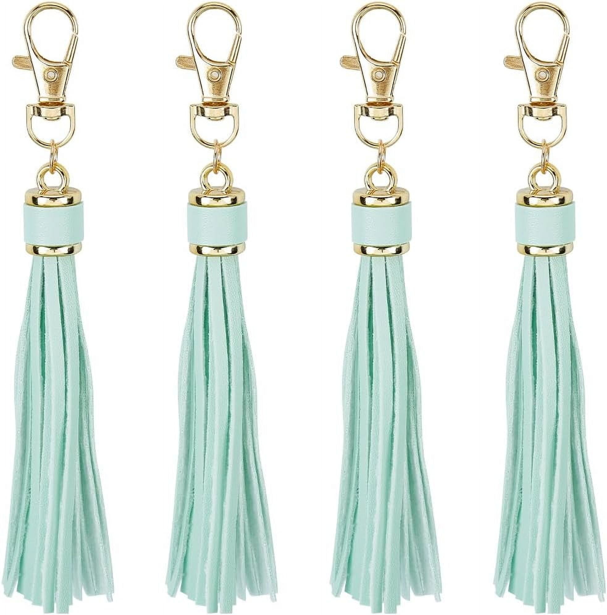 4Pcs Keychain Tassel Charms Leather Tassel Charm Bulk for DIY Handbag ...