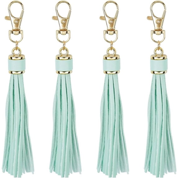 4Pcs Keychain Tassel Charms Leather Tassel Charm Bulk for Handbag Key ...