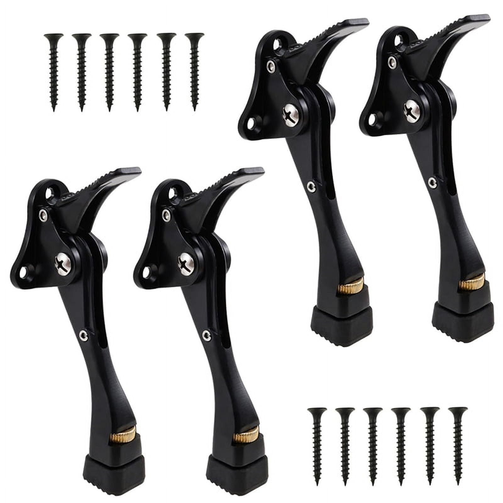 4Pcs Kickdown Door Stoppers, 4 Inch One Touchs Adjustable Height Stop ...