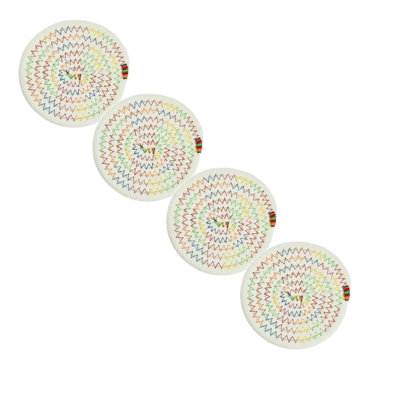 4Pcs Kitchen Pot Holders Set ，Trivets Set ，100% Pure Cotton Trivets ...