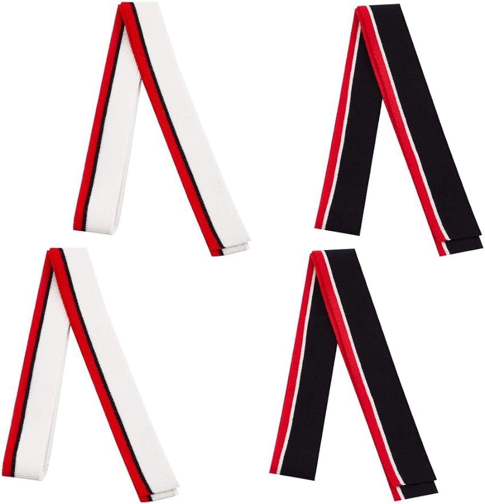 4Pcs Knit Rib Cuff Black White Elastic Fiber Ribbing Fabric Stripes ...