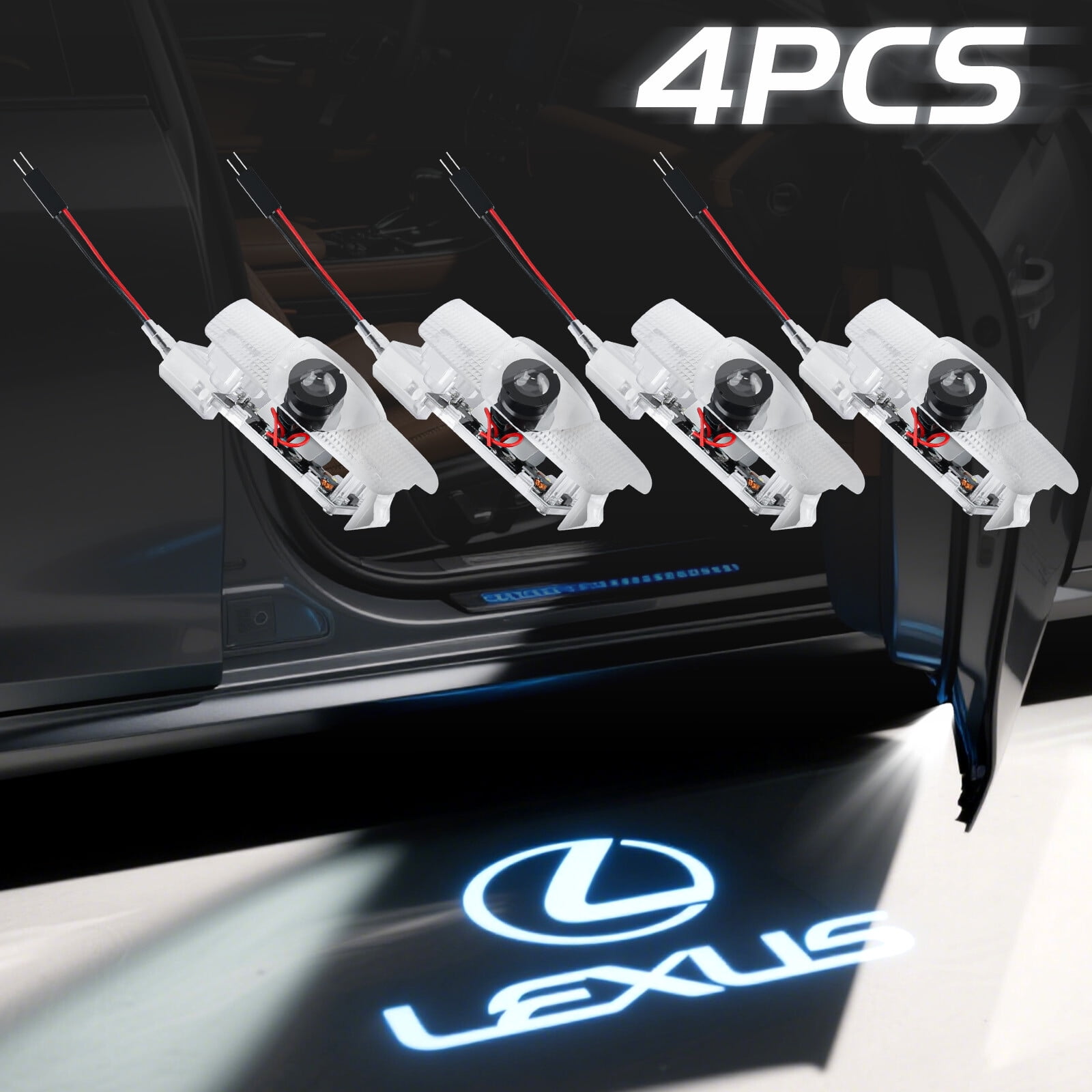 4Pcs LED Door Courtesy Light Shadow Laser Projector for Lexus ES IS LS ...