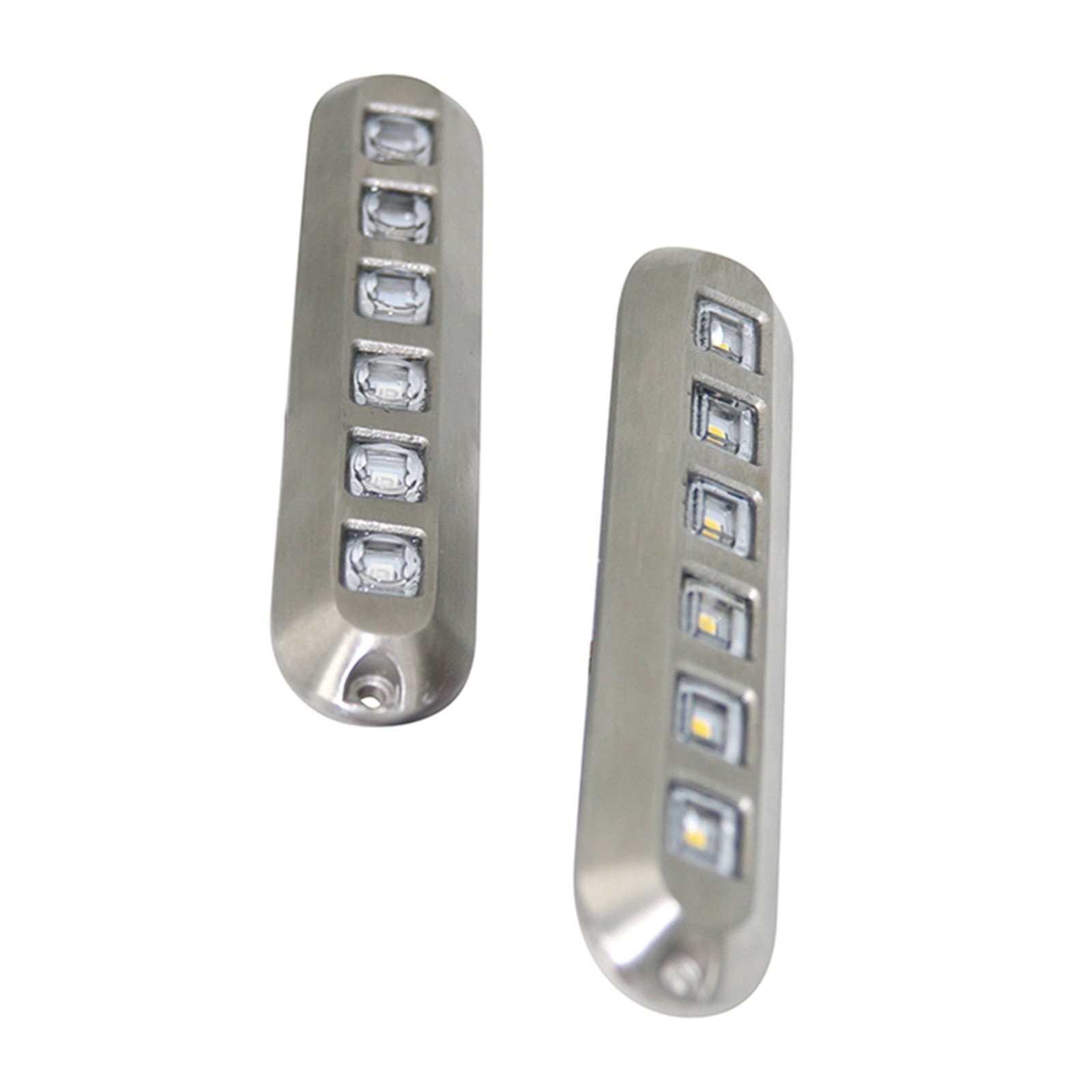 4Pcs LED Underwater Lights 6W Stainless Steel Step Marine Dock Pond Fountains Swimming Pool ...