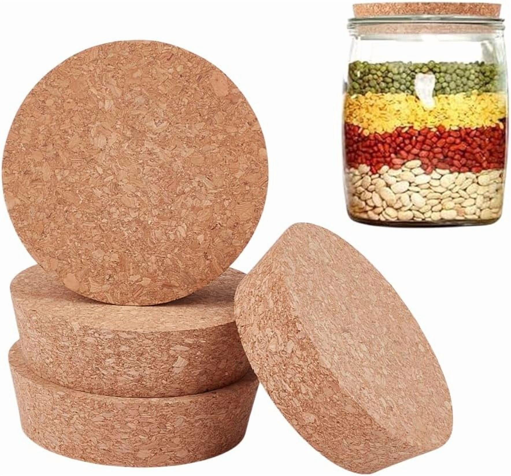 4Pcs Large Cork Stoppers 3.2~3.5 Inch Wood Bottle Lids Tapered Cork ...