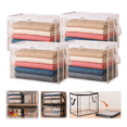 4Pcs Large Heavy-duty Thick Plastic Clear Storage Bag for Clothes ...