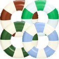 4Pcs Large Inflatable Pool Float for Adults 36 Inch Classic Striped ...