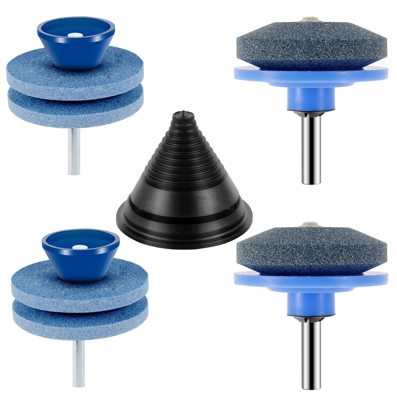 Tool Blade Sharpener Adefol 4Pcs Dubbellaags Whetstone Grasmaaier Blade ...