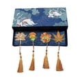 4Pcs Leaves Theme Book Marker with Tassels Hollow Metal Bookmarks Novel ...