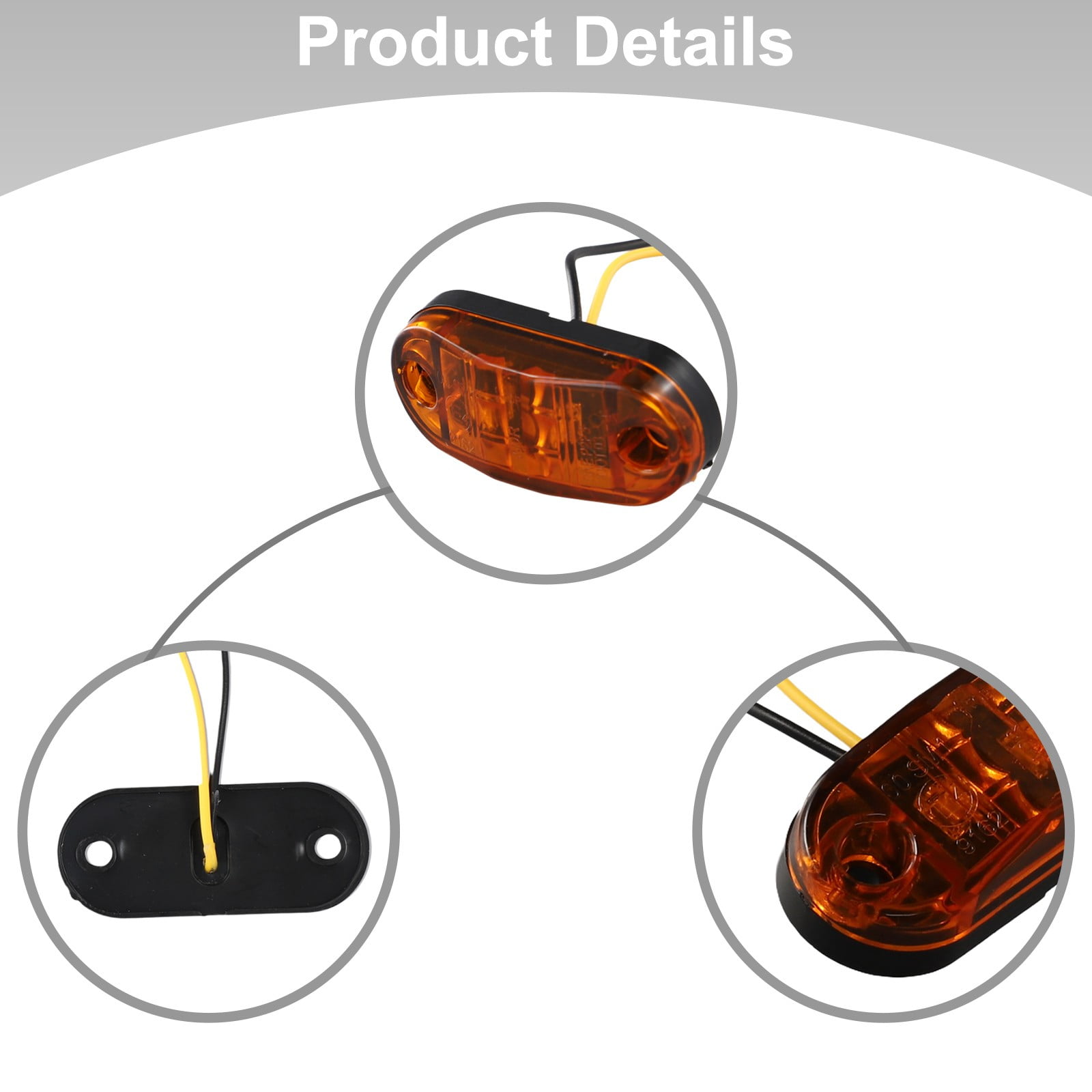4Pcs Led Front Side Marker Indicator Light Rear Tail Light 12V 24V Dc ...