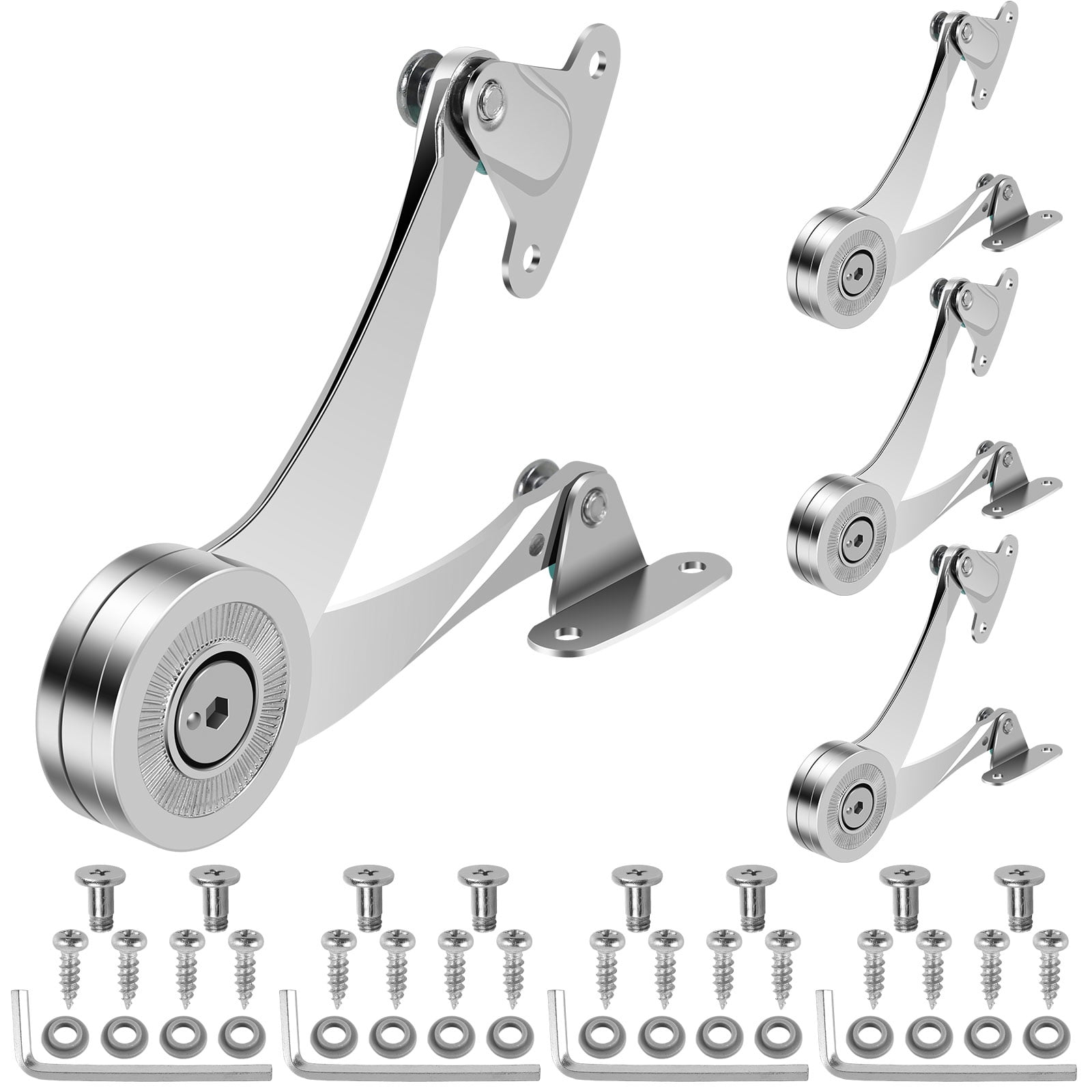 4Pcs Lid Support Hinge Zinc Alloy Toy Box Hinge Soft Close 75°/90°/110 ...