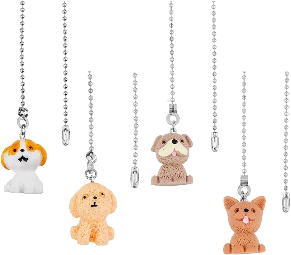 4Pcs Light Pull Chain Set Fan Pull Chain Stainless Steel Ball Chain ...