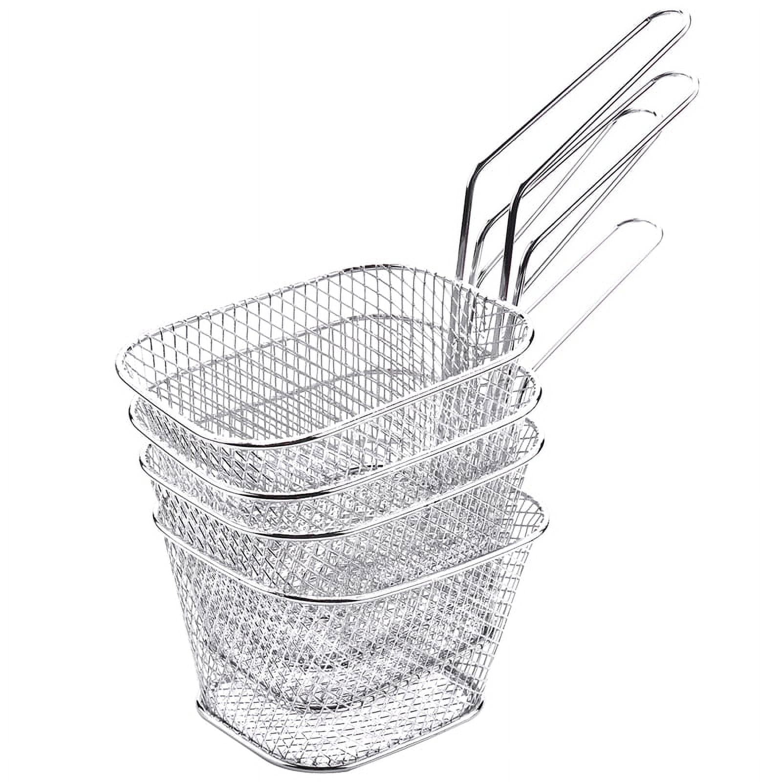 4Pcs Stainless Steel Fryer Basket Strainer French Fries Basket ...