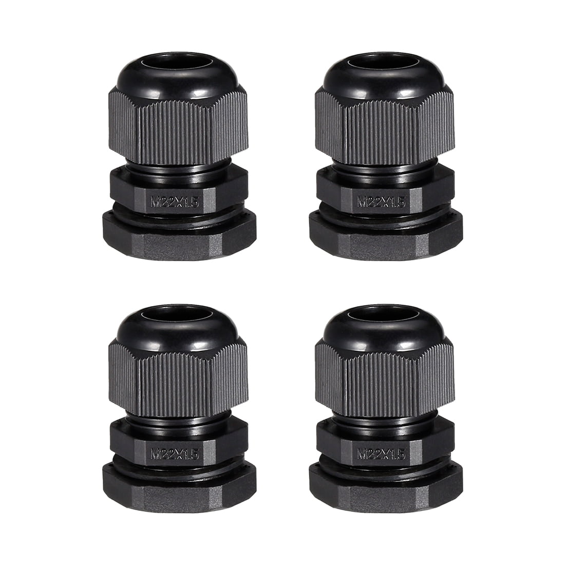 4Pcs M22 Cable Gland Waterproof Joint Adjustable Black for 7mm-12mm Dia ...