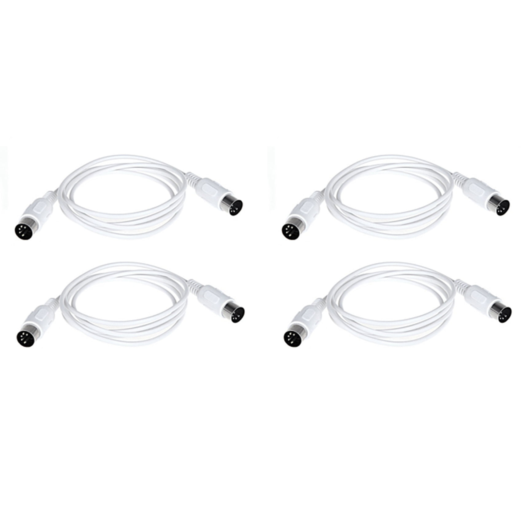 4Pcs MIDI Extension Cable 5 Pin Male to 5 Pin Male Electric Piano ...