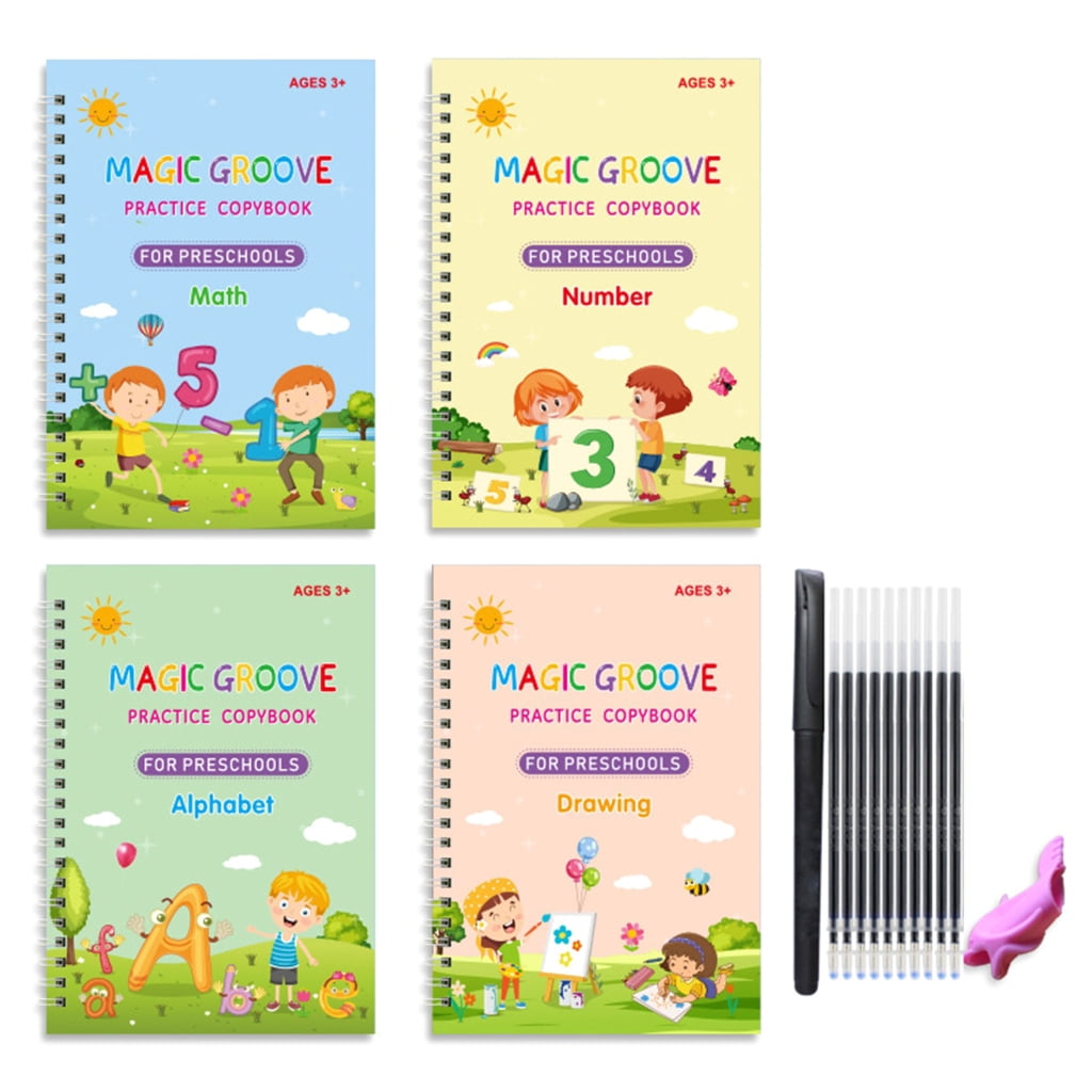 4Pcs Magical Handwriting Practice Workbook Set For Preschooler Includes ...