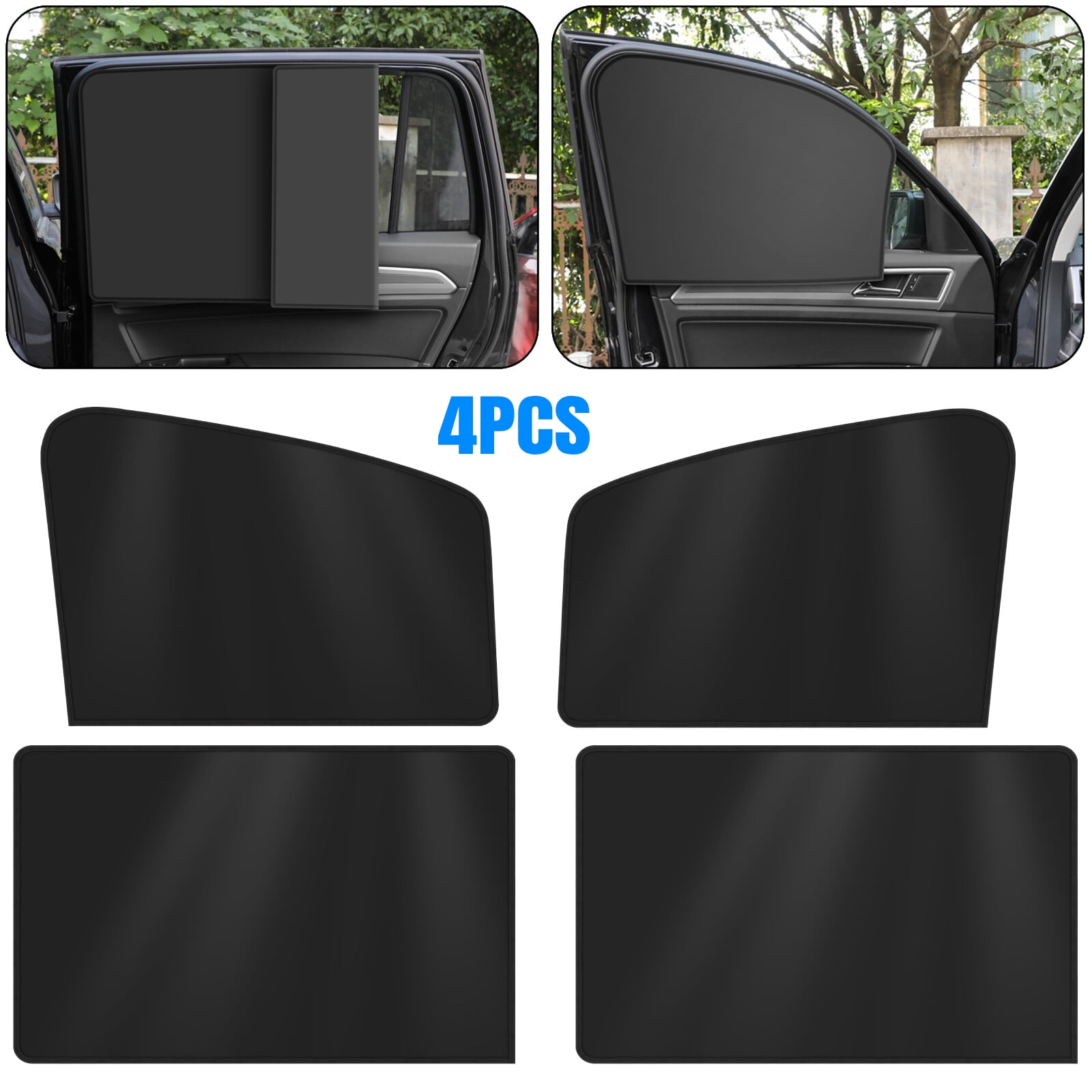 4Pcs Magnetic Car Side Window Sun Shade Cover Shield UV Protection ...