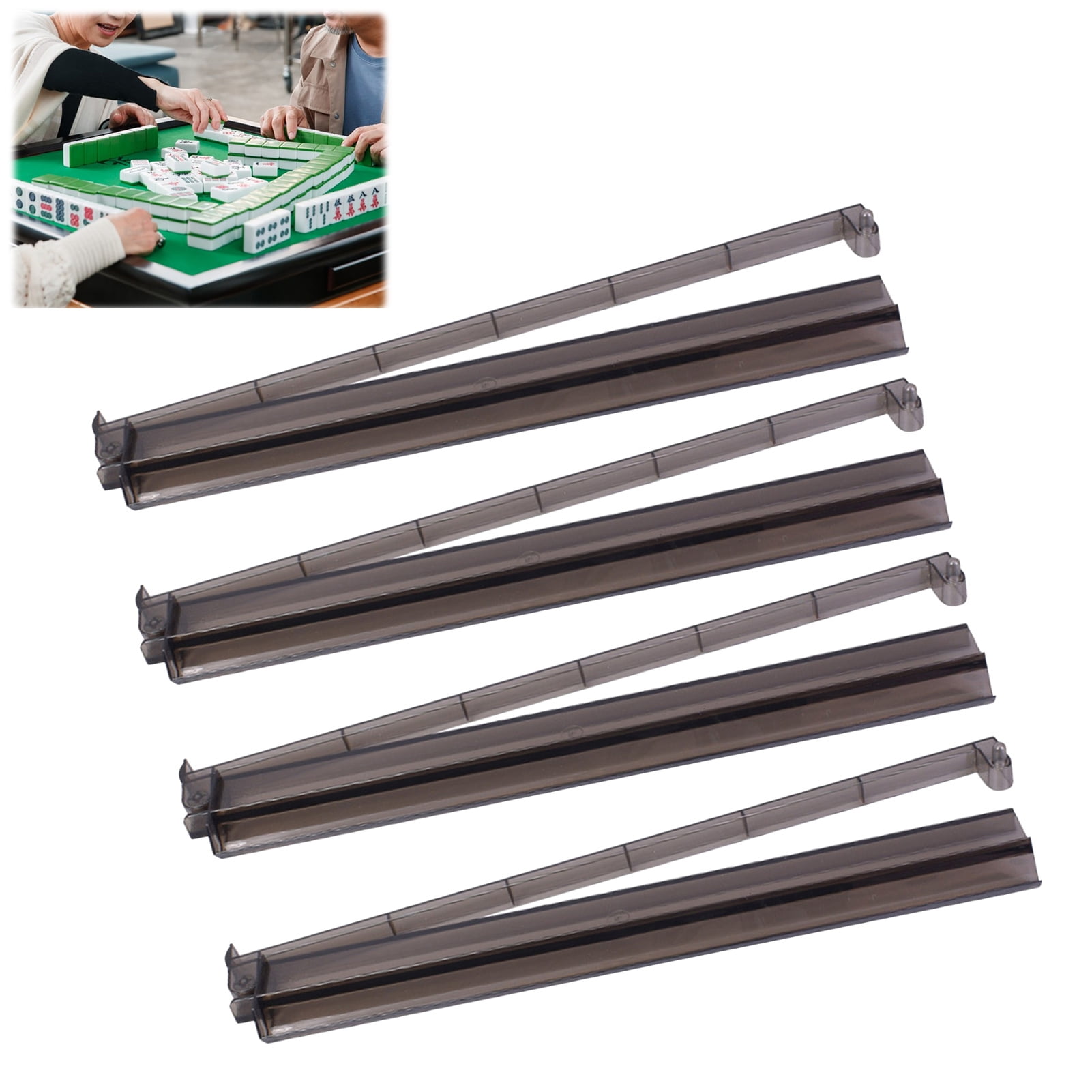 4Pcs Mahjong Rack Pusher Clear Acrylic Heavy Duty Portable ...