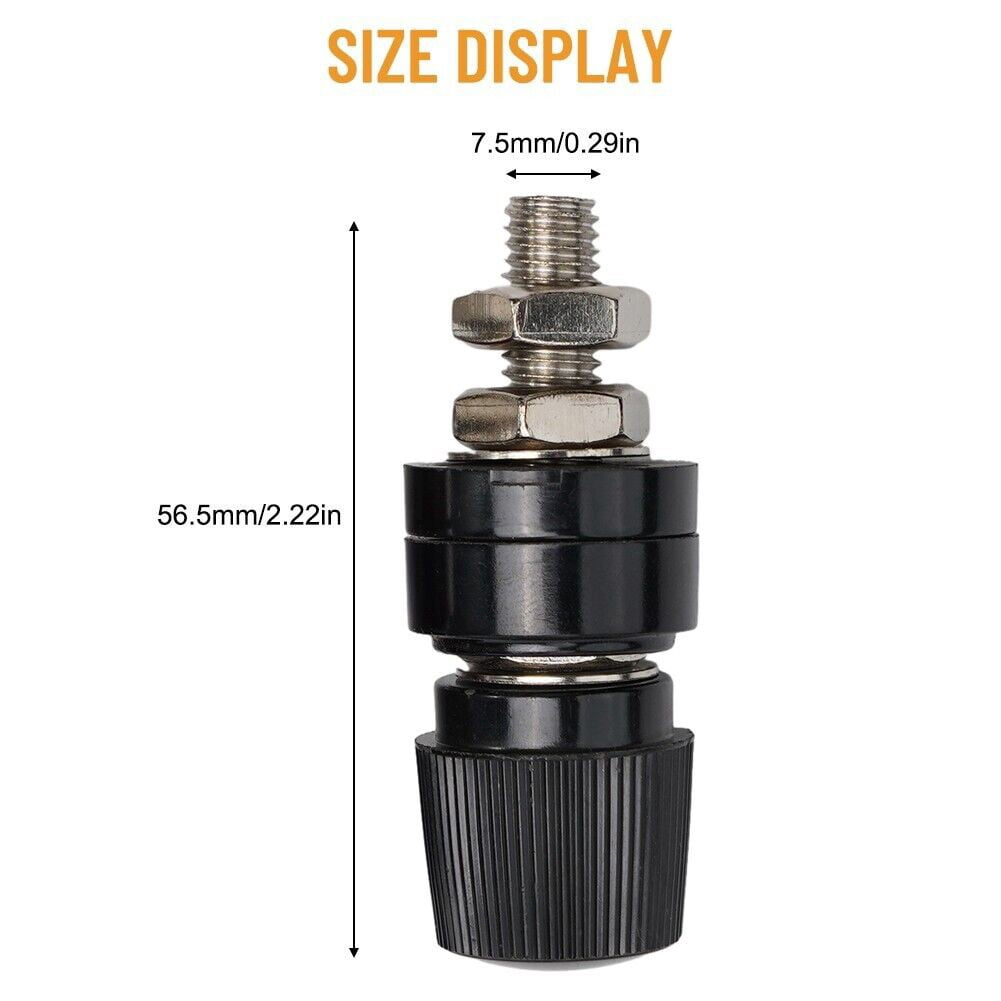 4Pcs Male Screw Type Audio Binding Post Insulated Terminal Power 8Mm ...