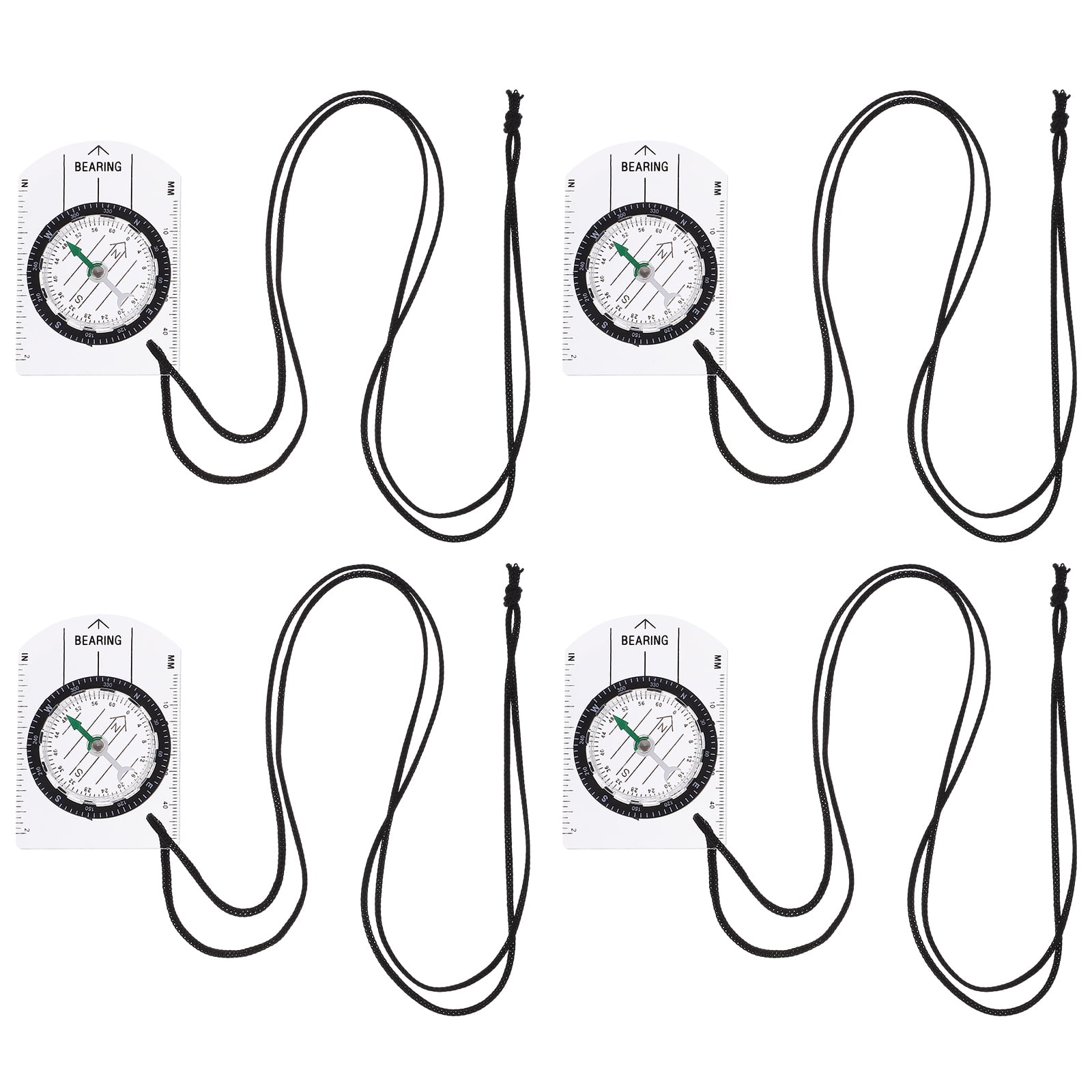 4pcs Map Compass Navigation Camping Compass Hiking Outdoor Navigation Compass For Hiking
