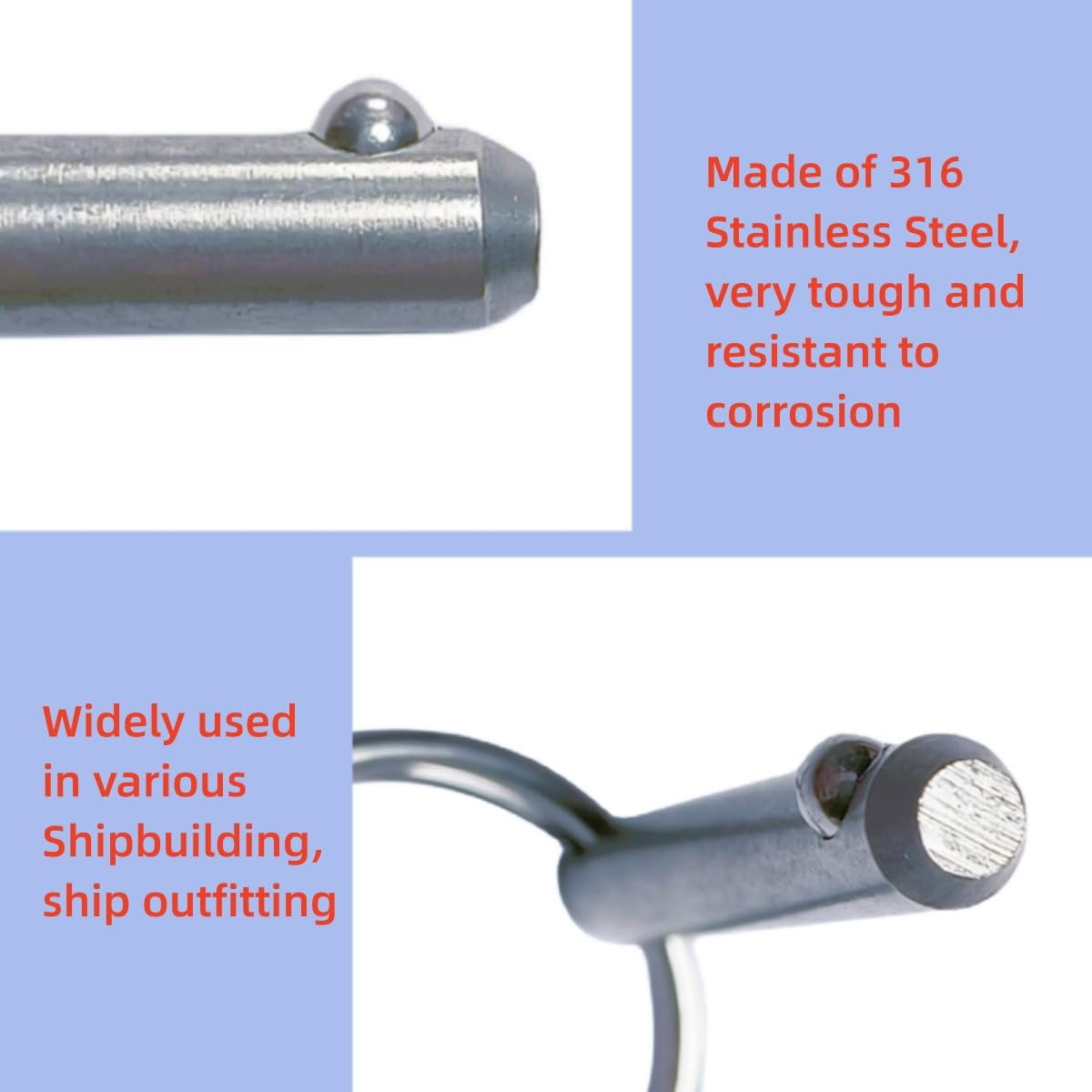 4Pcs Marine Hardware, Full 316 Stainless Steel Bimini top Ball pin ...