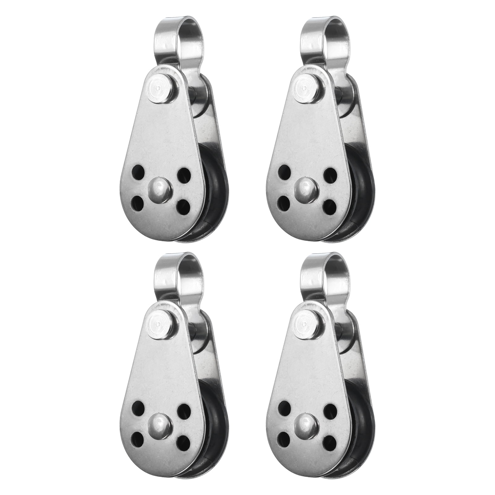 4Pcs Marine Pulley 25mm Single Pulley Block 316 Stainless Steel Nylon ...