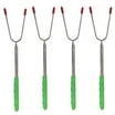 6 Packs Roasting Sticks With Wooden Handle Extendable Forks Barbecue Fork Telescoping Smores ...
