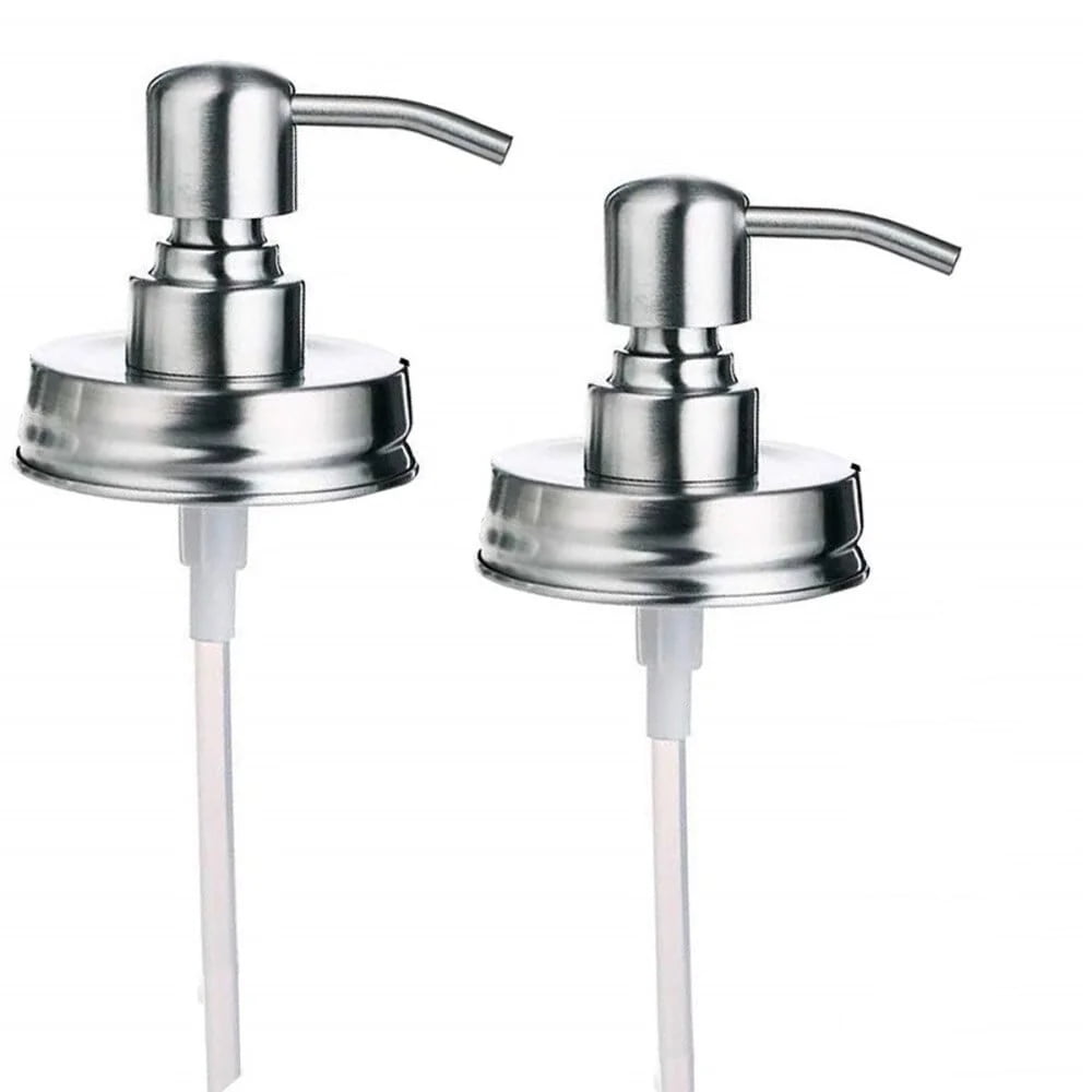 2Pcs Mason Jar Soap Dispenser Lids with Pumps Lotion Dispenser Lids ...