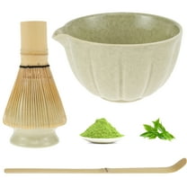 Ihvewuo 4pcs Matcha Whisk Set Elegant Matcha Tea Set Reusable Matcha Making Kit with Ceramic ...