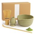 4Pcs Matcha Whisk Set Reusable Matcha Making Kit with Ceramic Bowl and ...