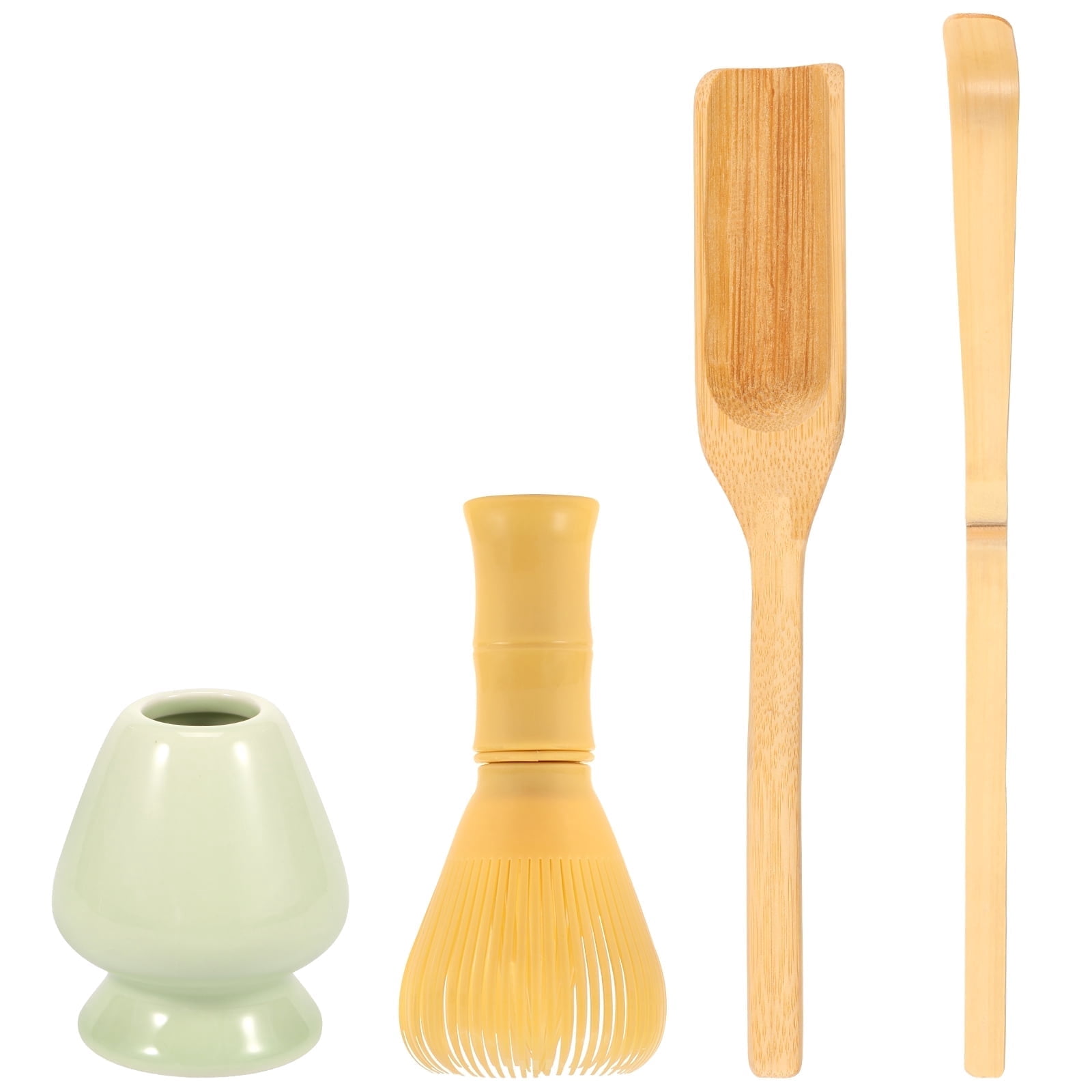 4Pcs Matcha Whisk Set for Beginners Elegant Bamboo Wood Japanese Matcha ...