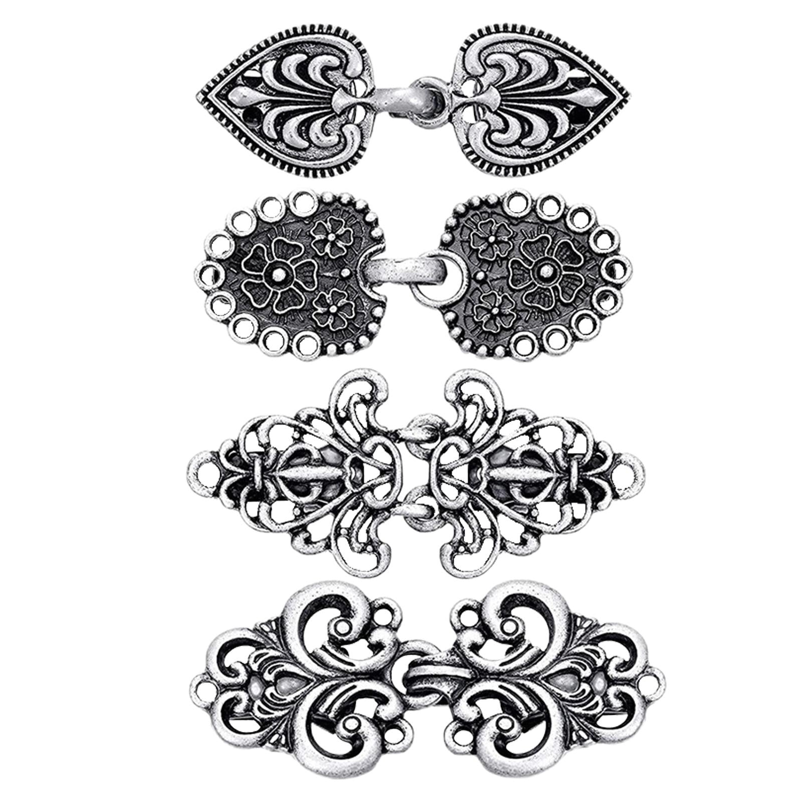 4Pcs Medieval Vintage Fasteners for Shirt Cape Women - Walmart.com