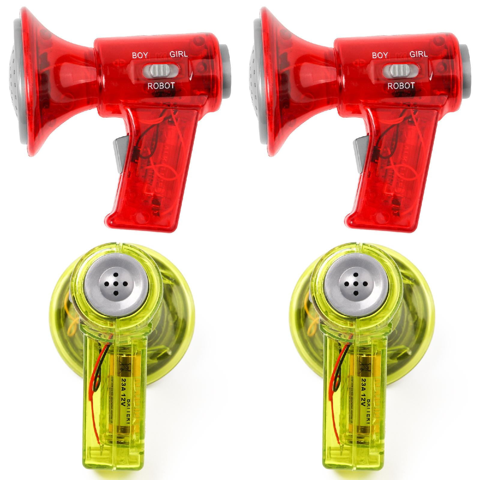 4Pcs Megaphone Speaker Toy Voice,Changer Amplifier with 3 Differ Voices ...