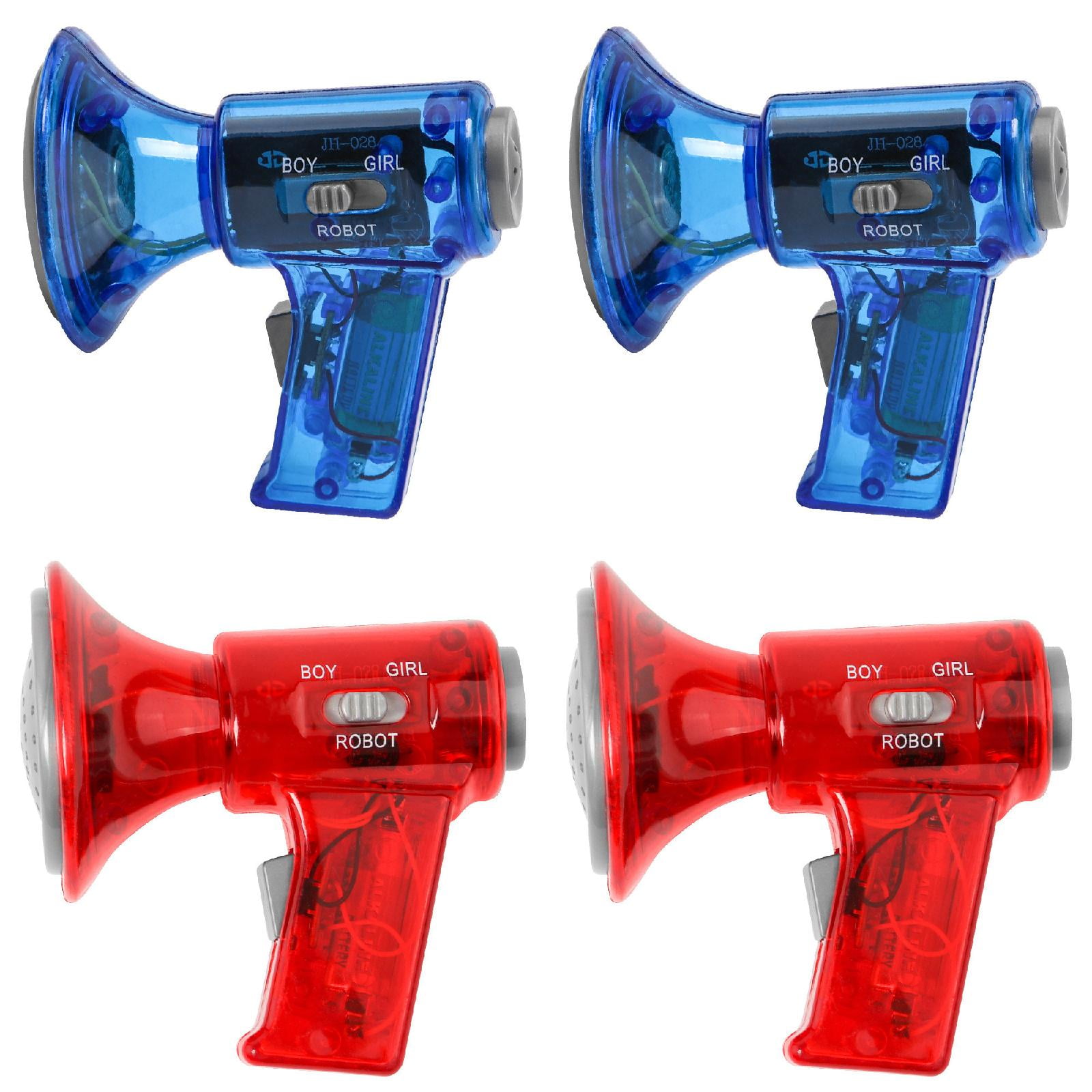 4Pcs Megaphone Speaker Toy Voice,Changer Amplifier with 3 Differ Voices ...