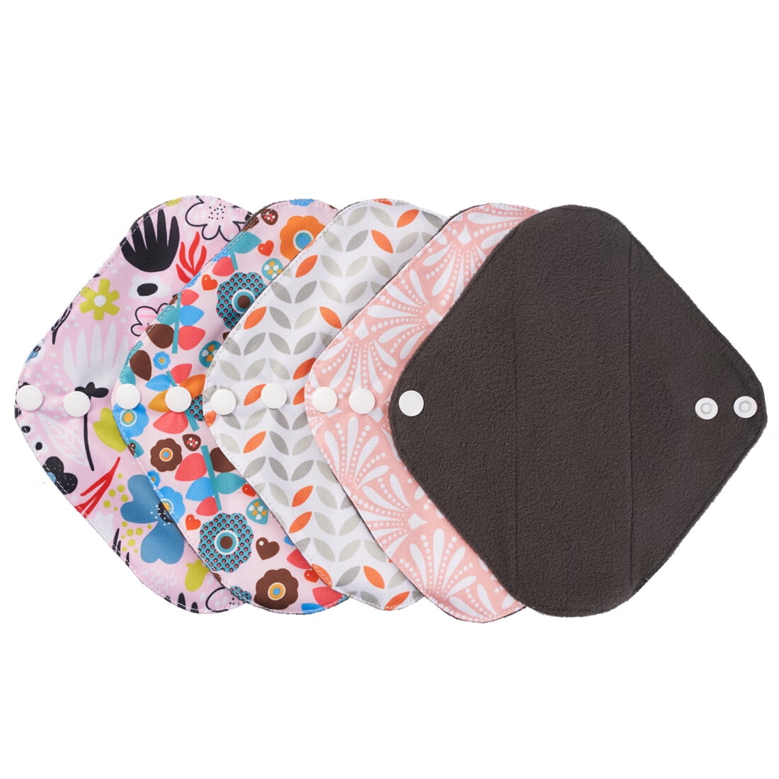 ZOUYUE Reusable Menstrual Cloth Pads, Leakproof Bamboo Charcoal Fiber ...