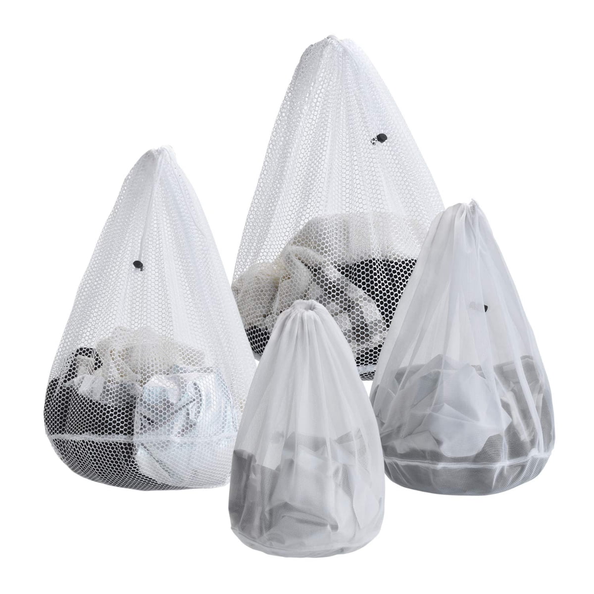 4Pcs Mesh Laundry Bags Washing Machine Mesh Wash Bags for Clothes ...