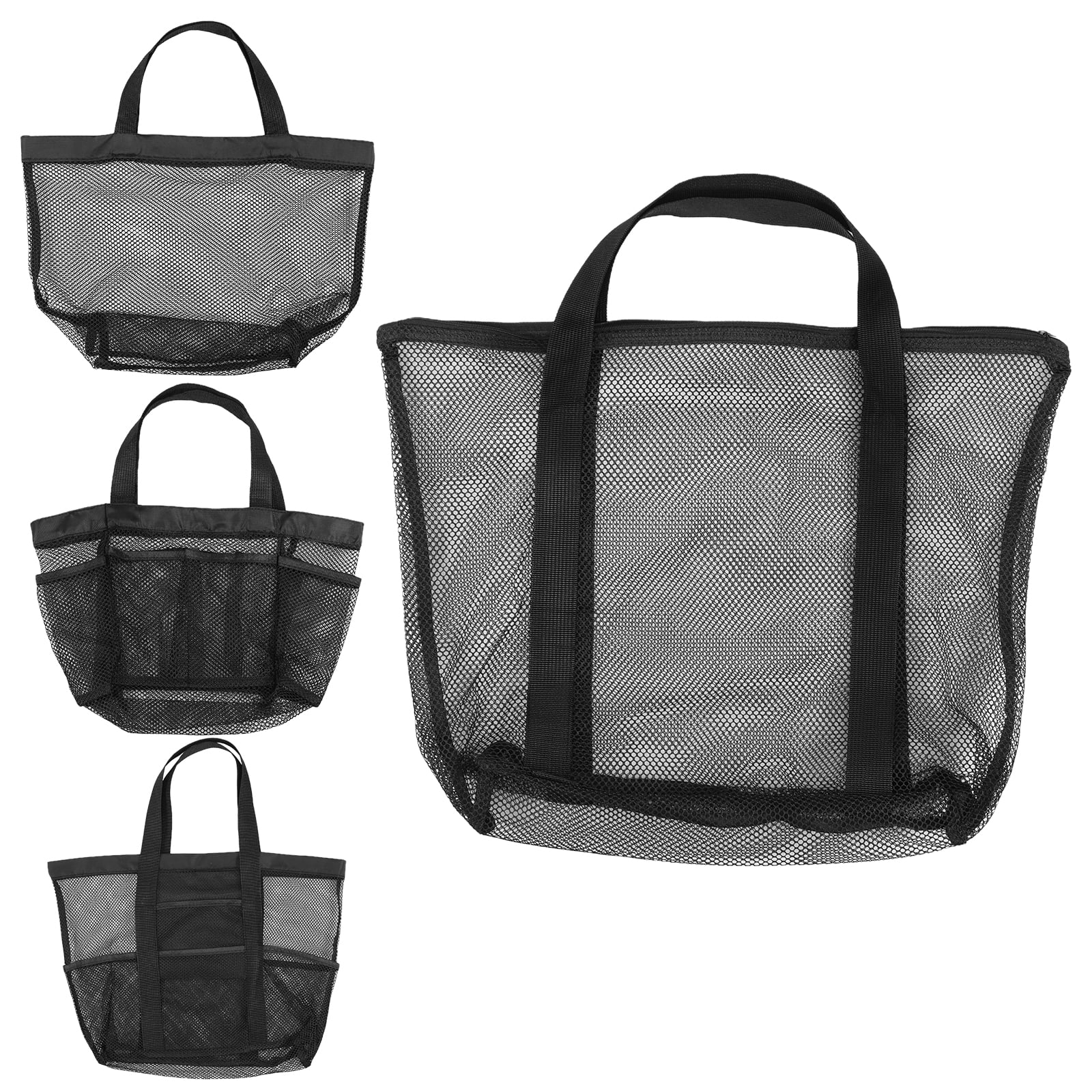4Pcs Mesh Shower Caddy Foldable Mesh Beach Bag Portable Mesh Shower ...